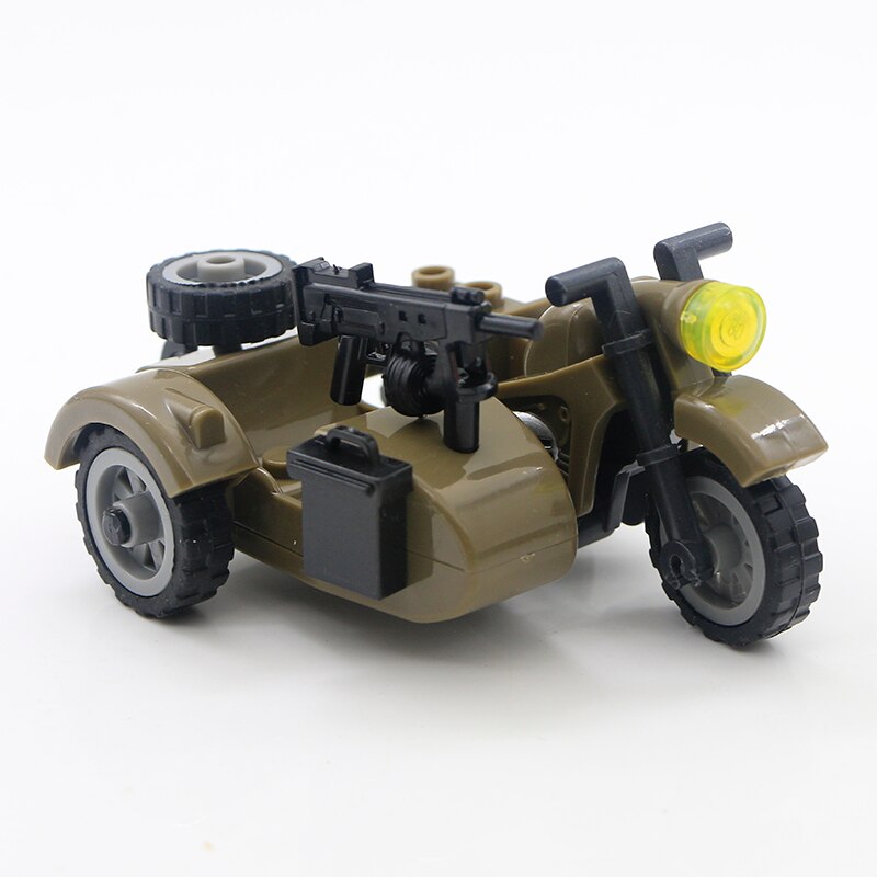 German WW2 Motorcycle – 1 Piece - BrickArmyToys