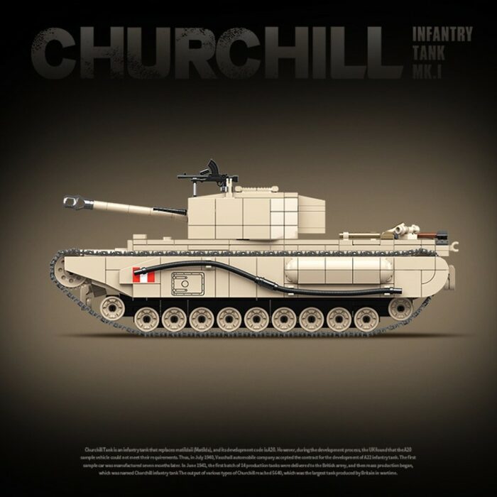 British Churchill MkII A22 Infantry Tank - 1031 Pieces - BrickArmyToys