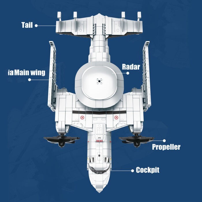 Chinese Xi'an KJ-600 AWACS - 1144 Pieces - BrickArmyToys