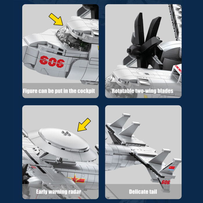 Chinese Xi'an KJ-600 AWACS - 1144 Pieces - BrickArmyToys