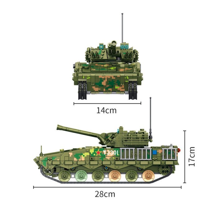 Chinese ZBD-04A Tracked Infantry Fighting Vehicle - 1668 Pieces - BrickArmyToys