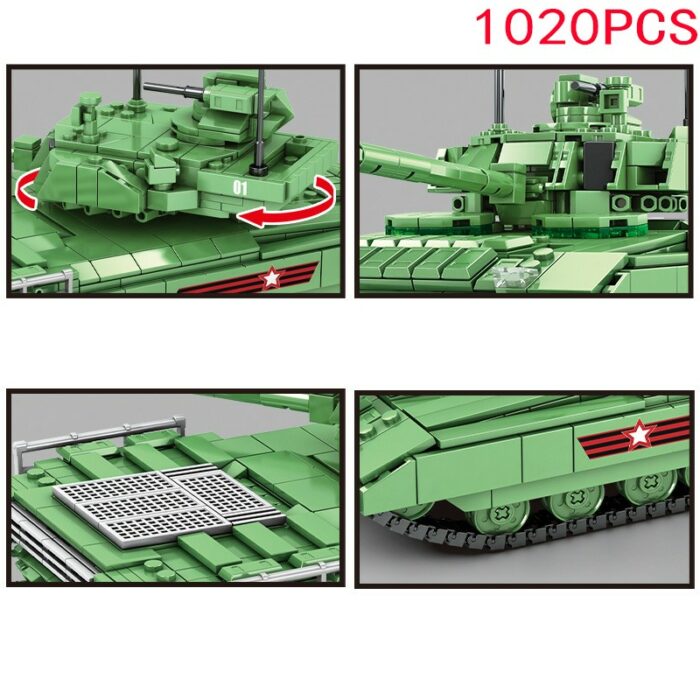 Russian T-14 Armata Main Battle Tank - 1020 Pieces - BrickArmyToys
