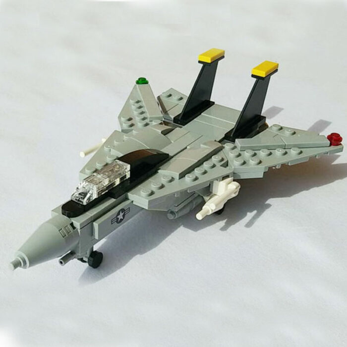 US MOC Grumman F-14 Tomcat Fighter Aircraft - 211 Pieces - BrickArmyToys