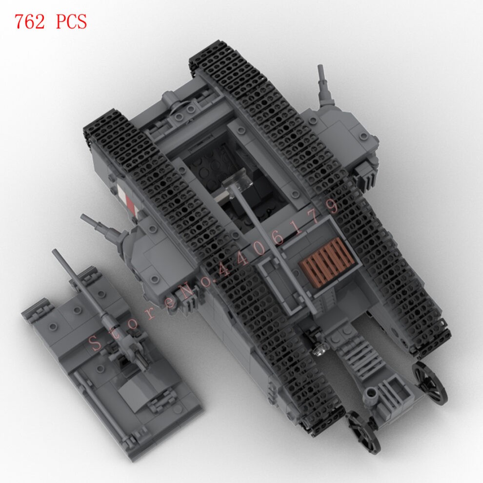 WW1 British Mark I Heavy Tank - 762 Pieces - BrickArmyToys