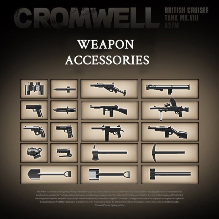 British WW2 Cromwell Mk VIII Cruiser Tank - 883 Pieces - BrickArmyToys