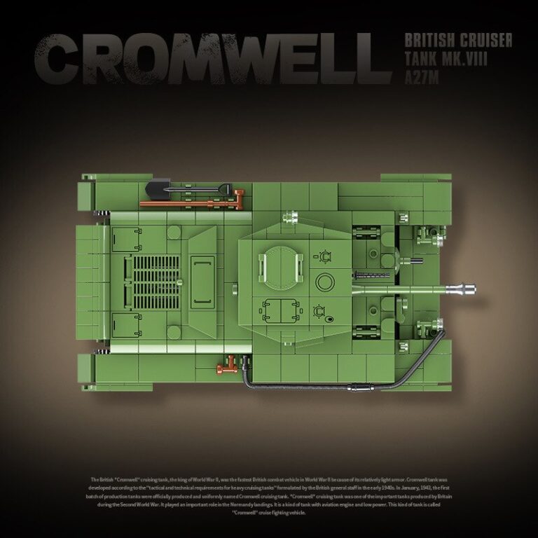 British WW2 Cromwell Mk VIII Cruiser Tank - 883 Pieces - BrickArmyToys