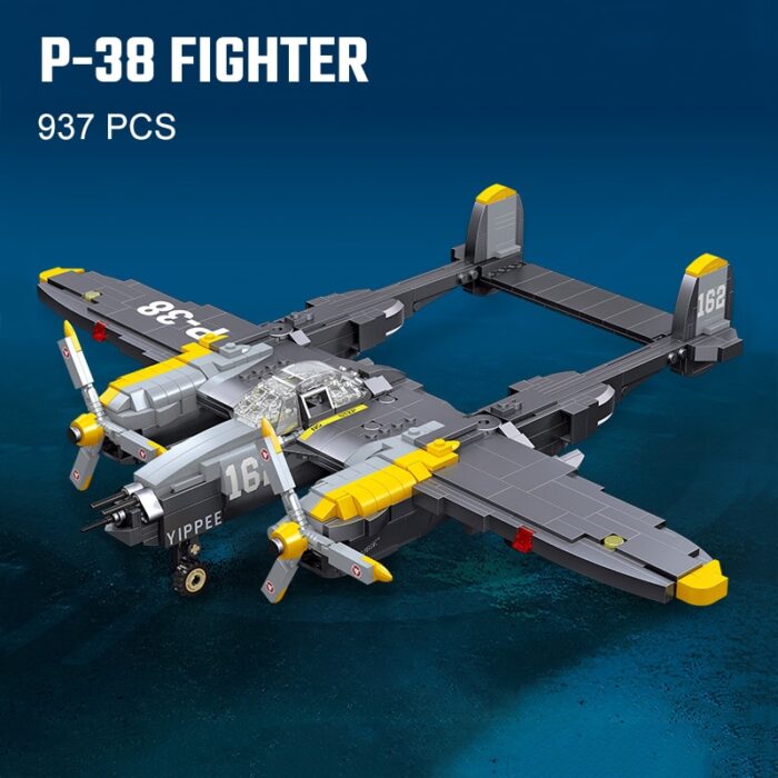 Lockheed P-38 Lightning Fighter-Bomber - 937 Pieces - BrickArmyToys