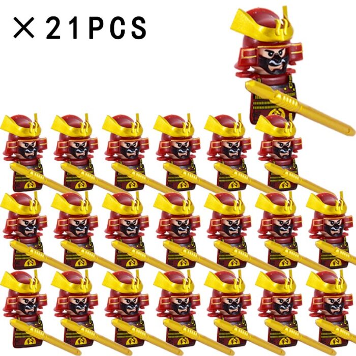 Medieval Japanese Samurai Soldiers - 21 Minifigures Pack - BrickArmyToys
