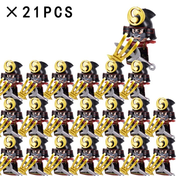 Medieval Japanese Samurai Soldiers - 21 Minifigures Pack - BrickArmyToys