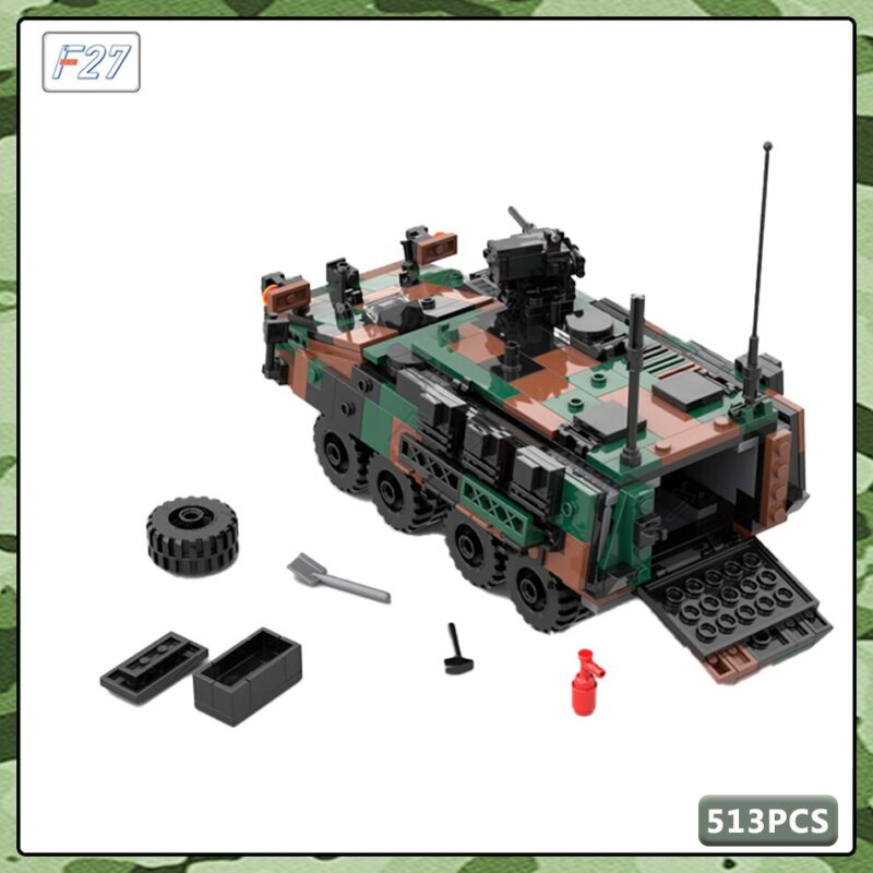 US M1126 Stryker Infantry Carrier Vehicle - 513 Pieces - BrickArmyToys