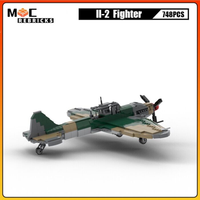 WW2 MOC Soviet Ilyushin Il-2 Shturmovik - 748 Pieces - BrickArmyToys