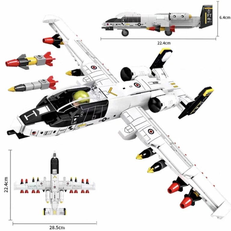 Mini A-10 Thunderbolt II - 323 Pieces - BrickArmyToys
